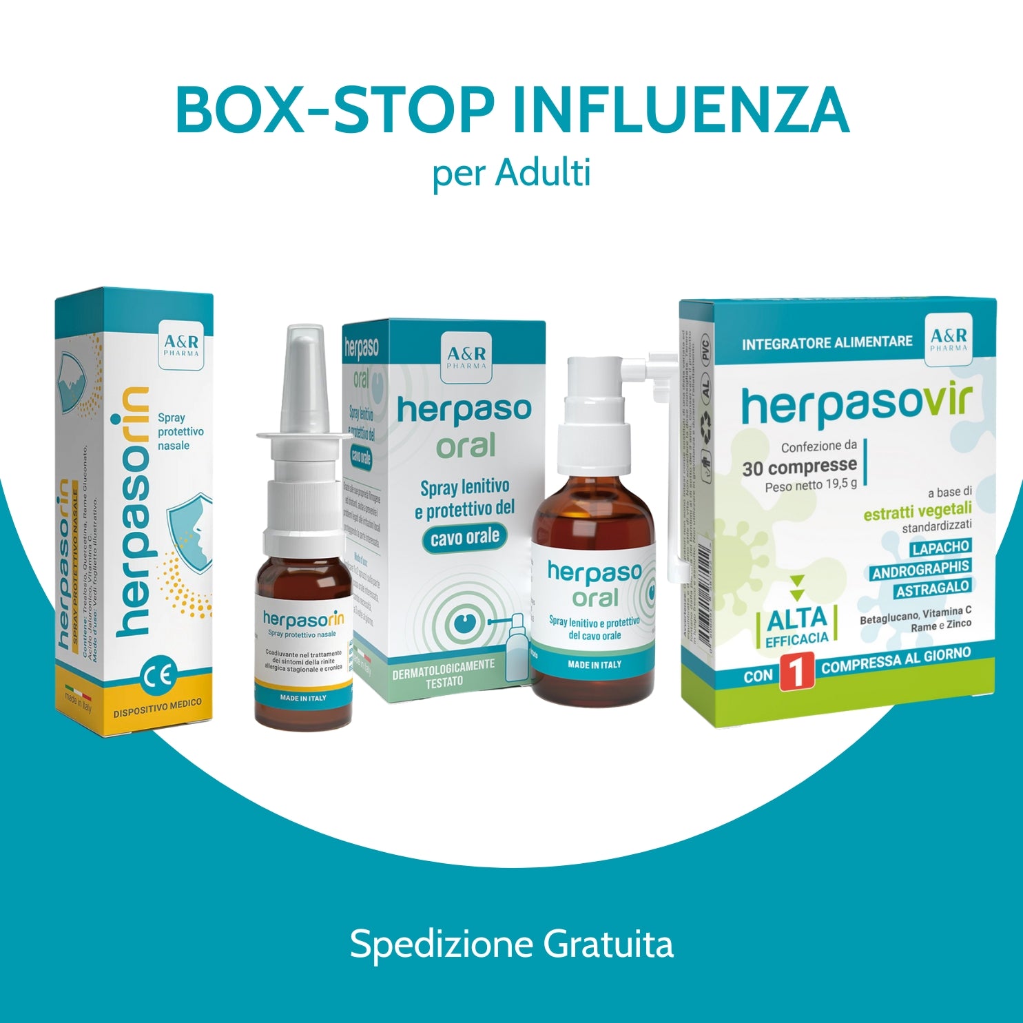 BOX-STOP INFLUENZA – Adulti / Bambini – Herpaso